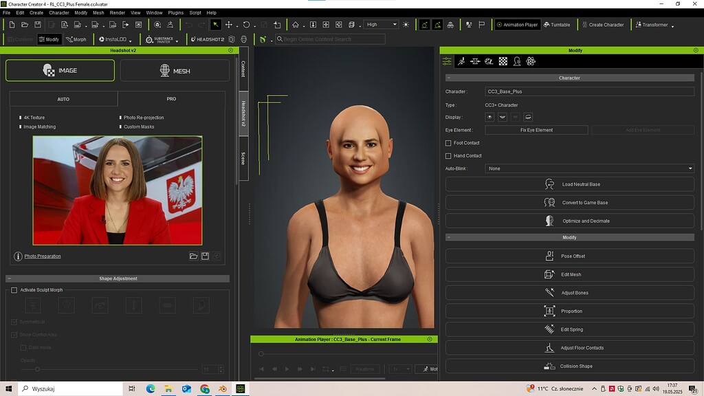 Weird, square like head shape when using head-shot with PRO option - Plugins - Reallusion Forum ...
