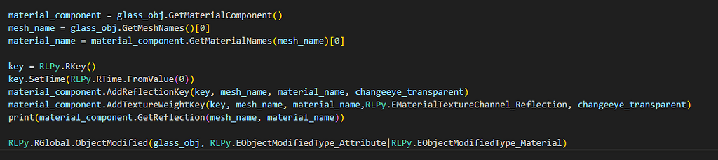 How to add reflection key? - Plug-in Developer (Python Open API ...