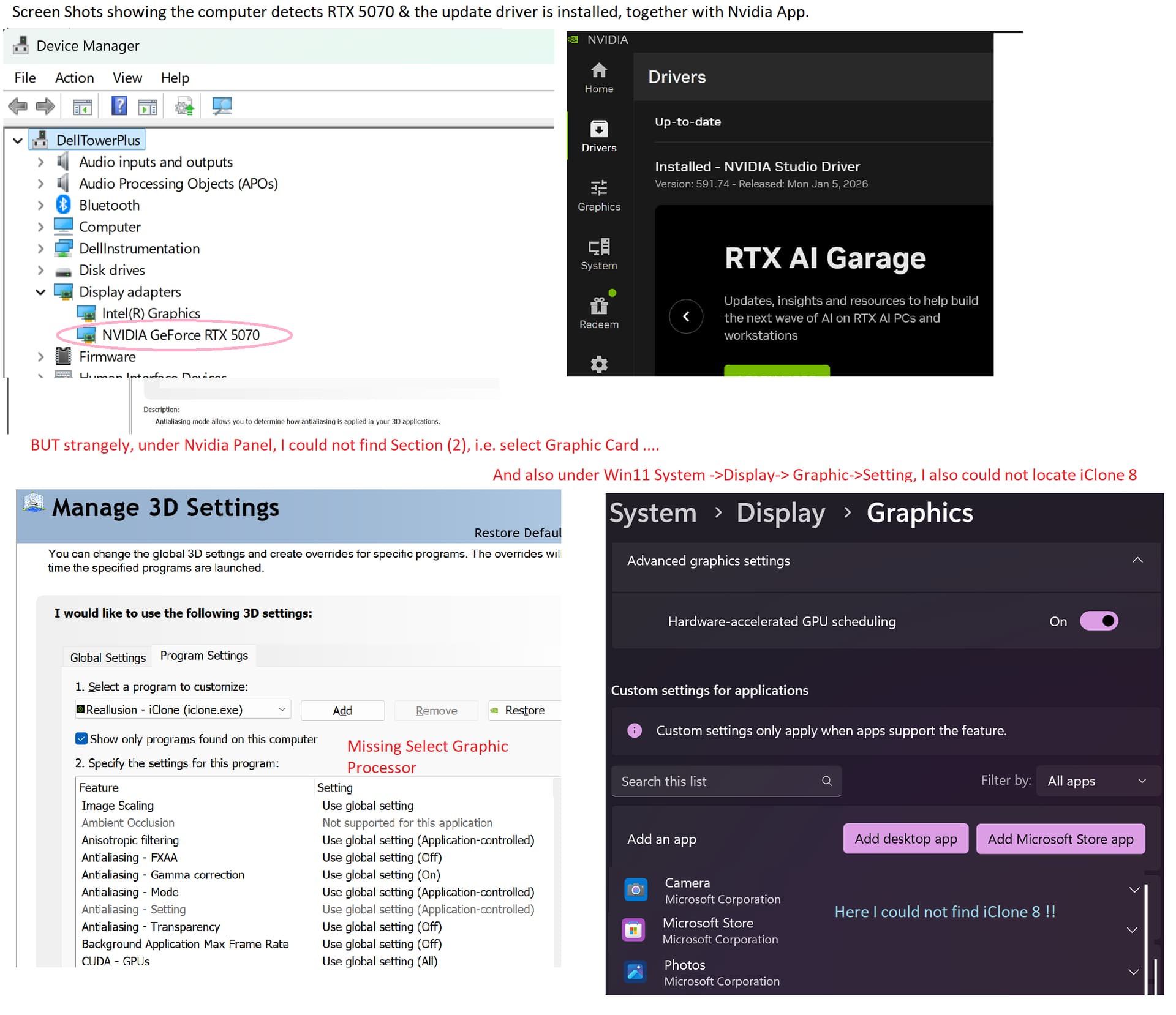 Ultra 9 285 CPU & NVIDIA 5070 card desktop - Bugs & Issues - Reallusion ...
